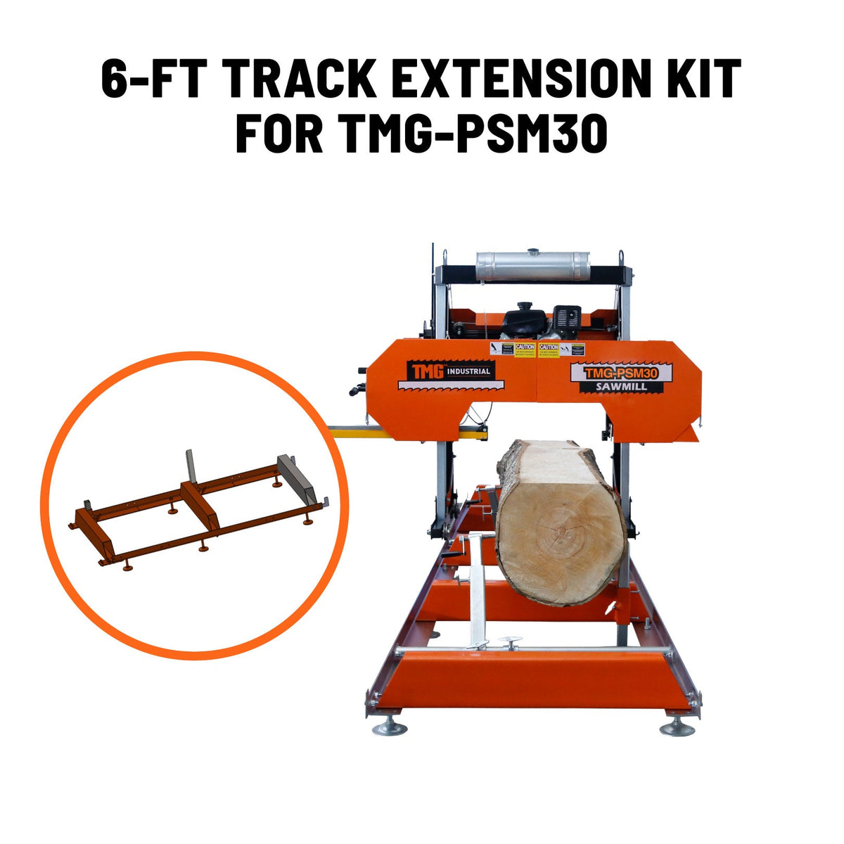 TMG Industrial 6-ft Track Extension Kit for TMG-PSM30 Portable Sawmill ...